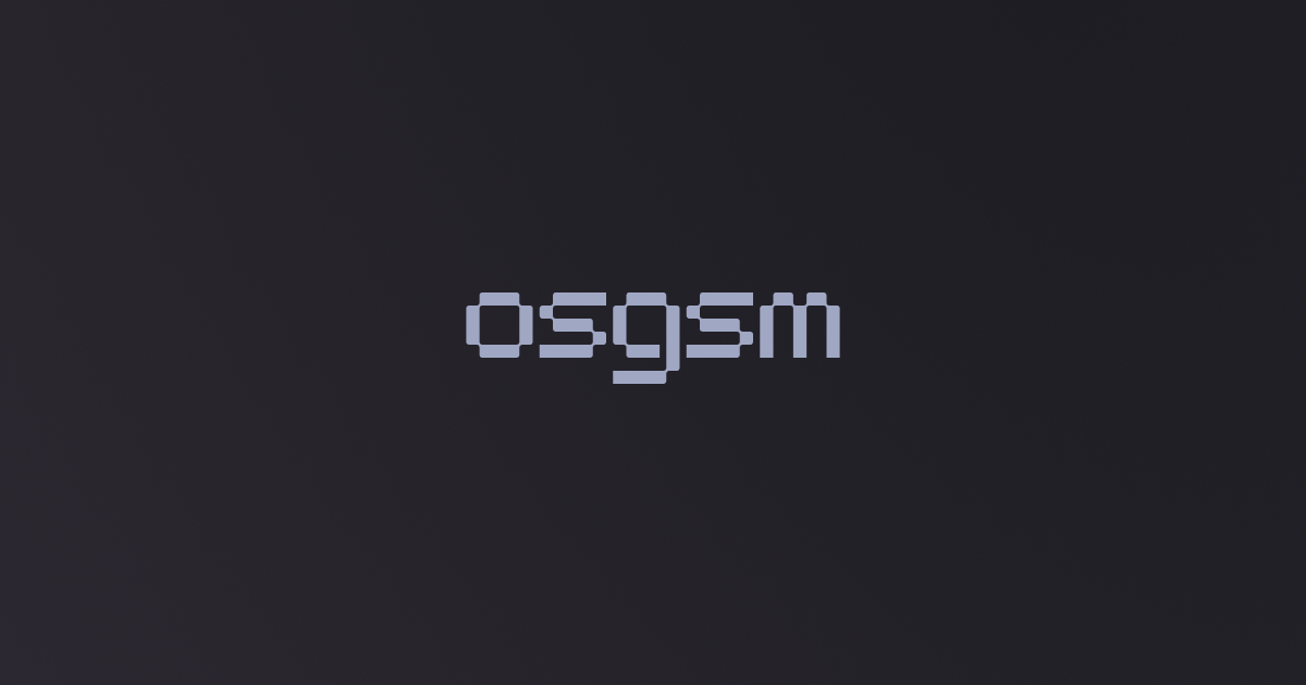 osgsm's personal website